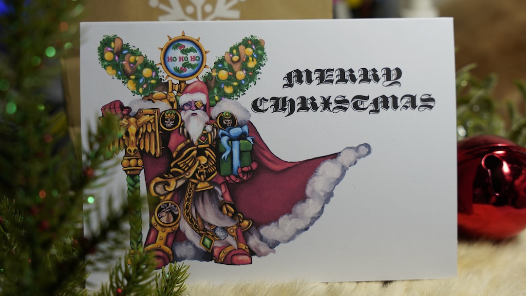 Santa Space Marine Christmas Card - Etsy
