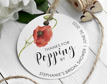 Peony Flower Tags Round Gift Tags Set of 10 - Etsy