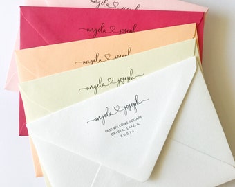 Personalized Wedding Envelope With Photo Liner. Romantic Invitation ...