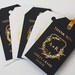 Gold Foil Wedding Favor Tag With Coat of Arms and Initials, Luxurious ...