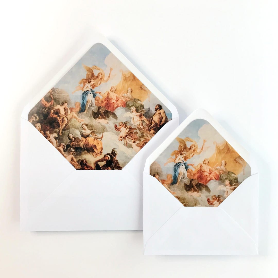 Royal Baroque Wedding Envelope Liners • Versailles Palace Ceiling Art ...