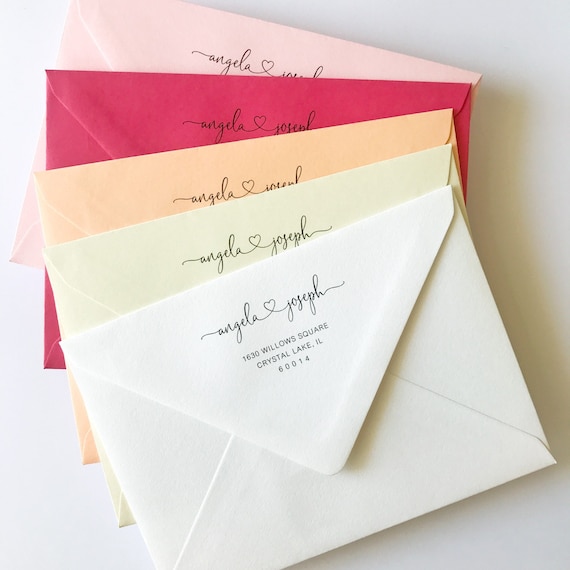 Envelope Return & Guest Address Printing Add On. Personalized - Etsy