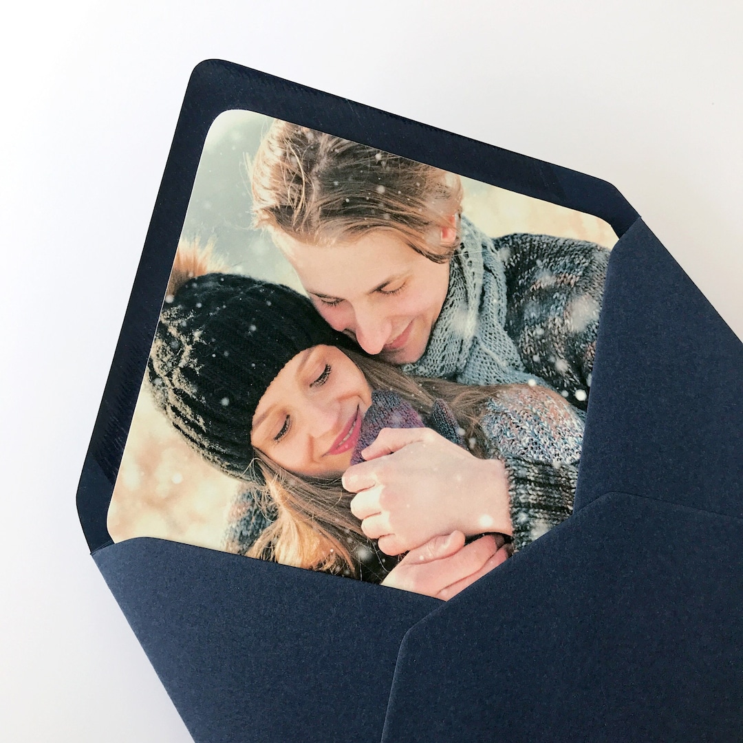 Personalized Wedding Envelope With Photo Liner. Romantic Invitation ...