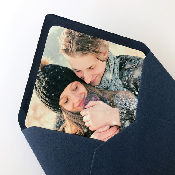 Personalized Wedding Envelope With Photo Liner. Romantic | Etsy