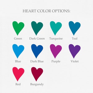 Color Heart Mint to Be Wedding Favor Sticker, Purple Heart Mint to Be ...