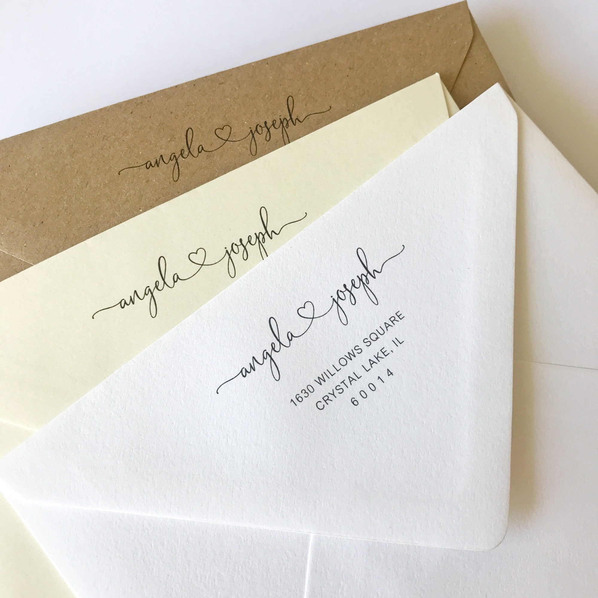 Envelope Return & Guest Address Printing Add On. Personalized Envelope ...