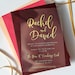 Gold Foil Clear Acrylic Wedding Invitation • Luxury Transparent Invite ...