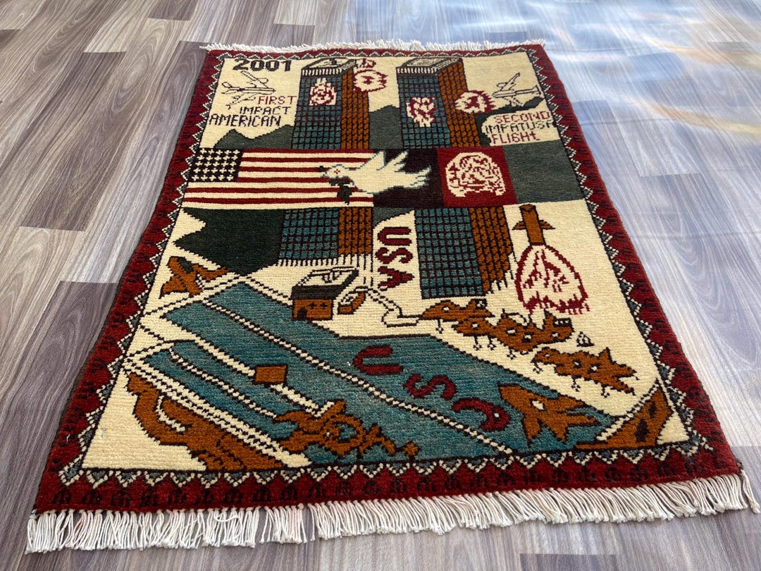 R326 War Rug Afghanistan War Rug Handmade Wall Hanging Rug Pictorial ...