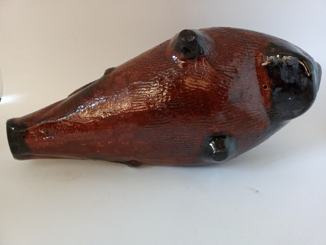 Ceramic Wild Boar, Glazed Ceramic Figure, Pig Figure, Handmade Ceramics ...