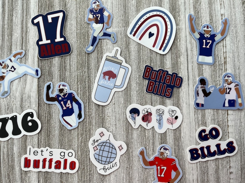 Buffalo Bills Football Stickers Buffalo Theme Waterproof Stickers Allen ...