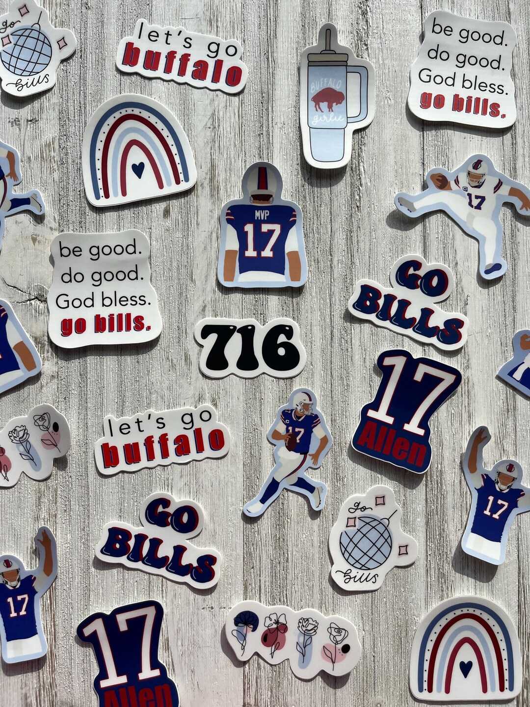 Buffalo Bills Stickers | Waterproof Bumper Sticker | Josh Allen 17 ...