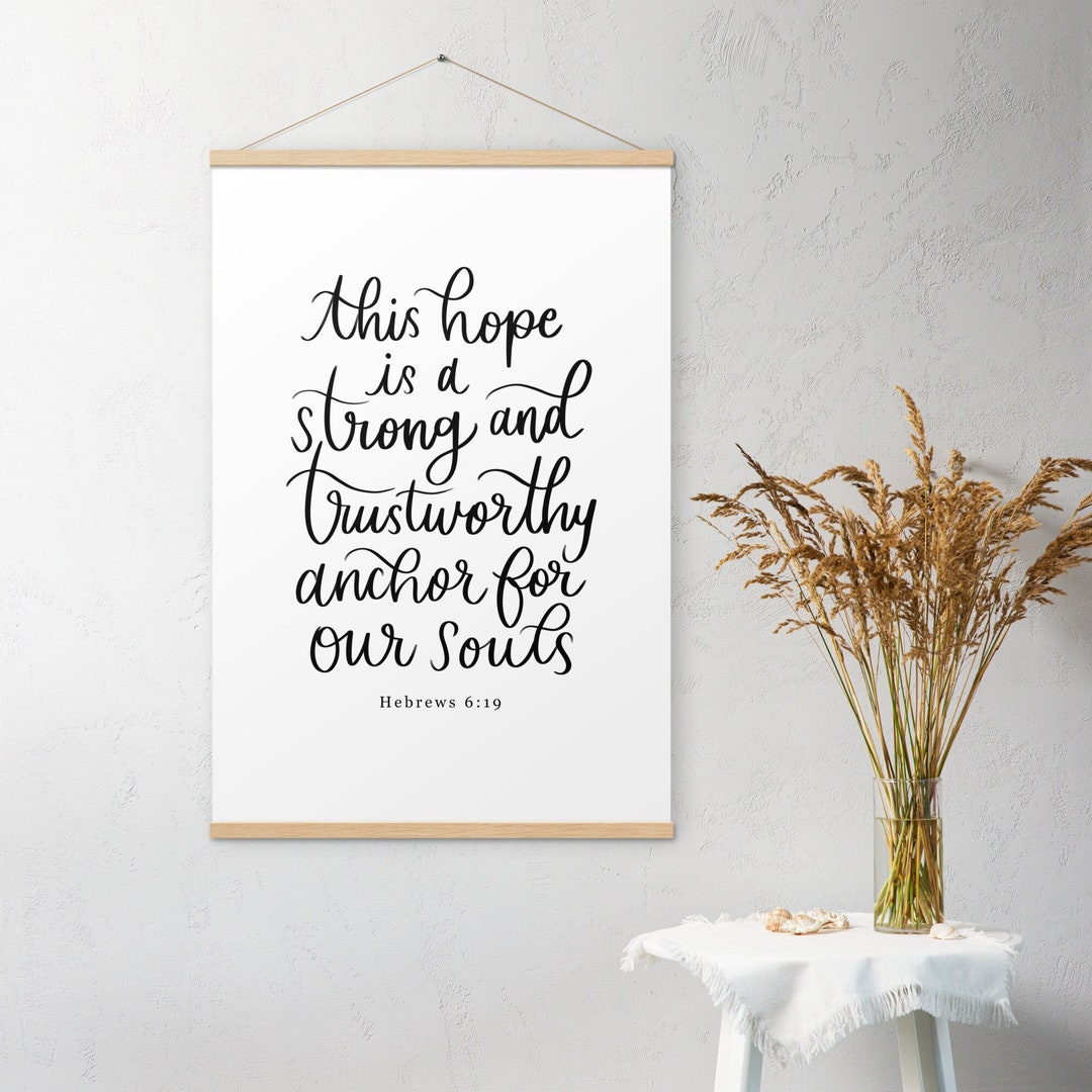 Bible Verse Sign | Christian Wall Art | Hand Lettered Scripture Verse ...