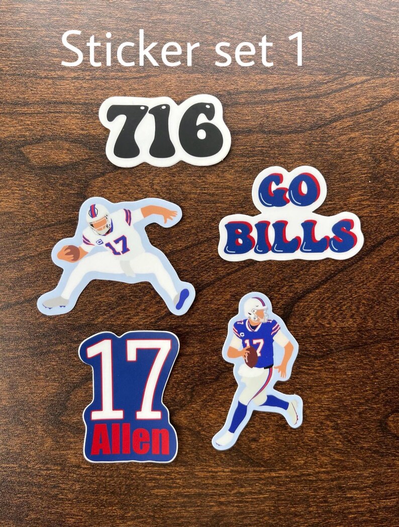 Buffalo Bills Stickers | Waterproof Bumper Sticker | Josh Allen 17 ...