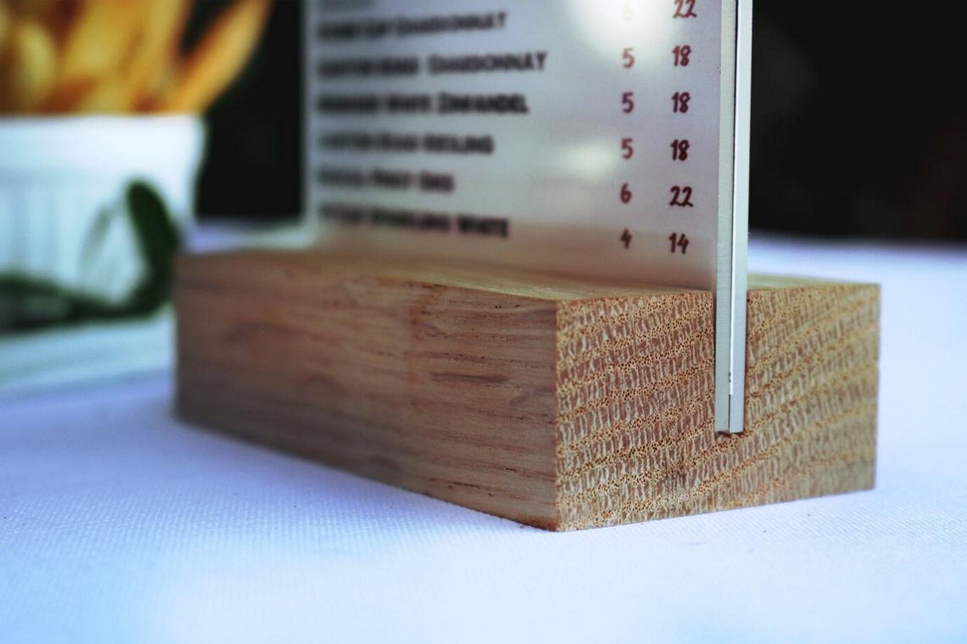 Wooden Menu Stand With Acrylic Menu Board Handmade Menu Stand - Etsy