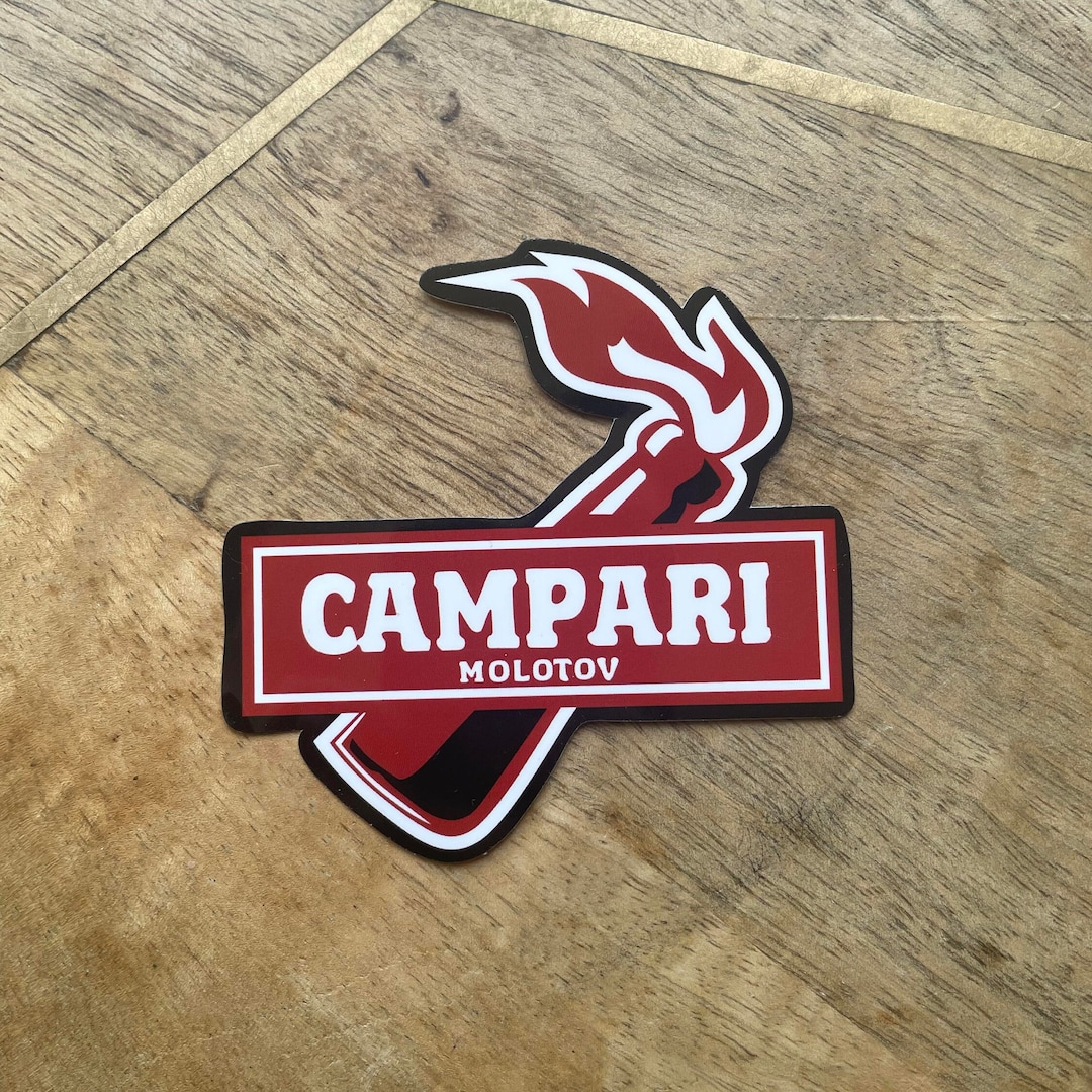 Campari Molotov Stickers | Left-wing Merch - Etsy