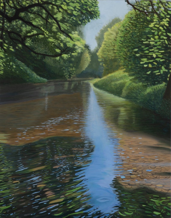 Original River Oil Painting on Board - Etsy