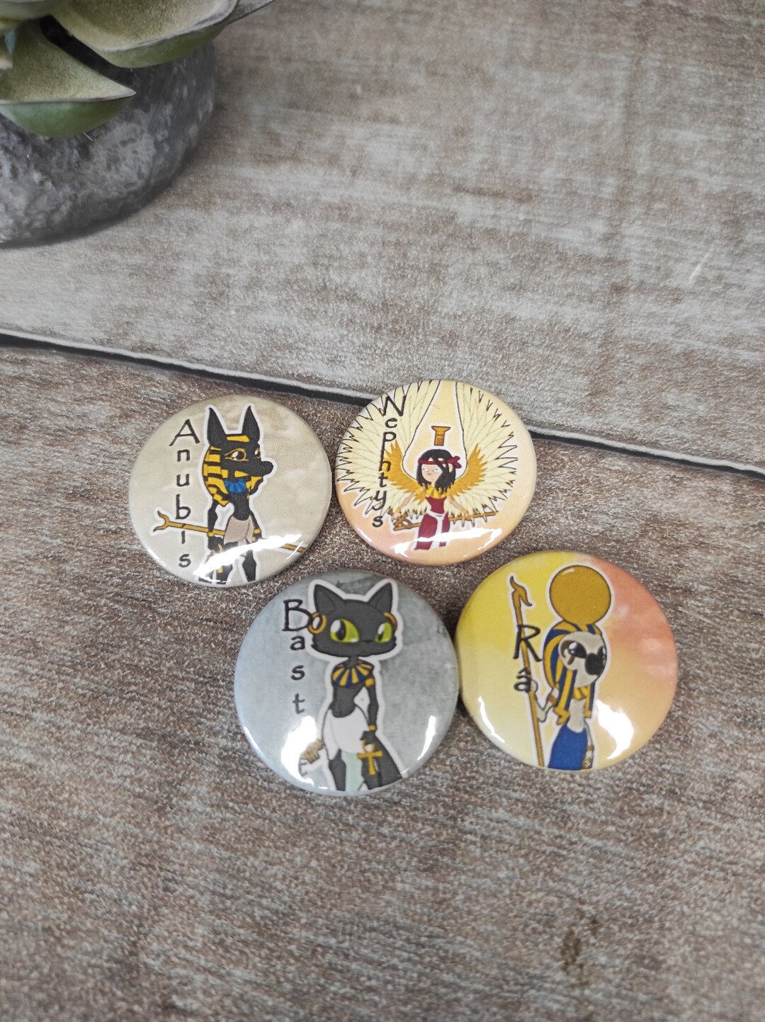 Insignias 25mm, Dioses egipcios, Anubis, Neftis, Ra, Bastet. - Etsy España