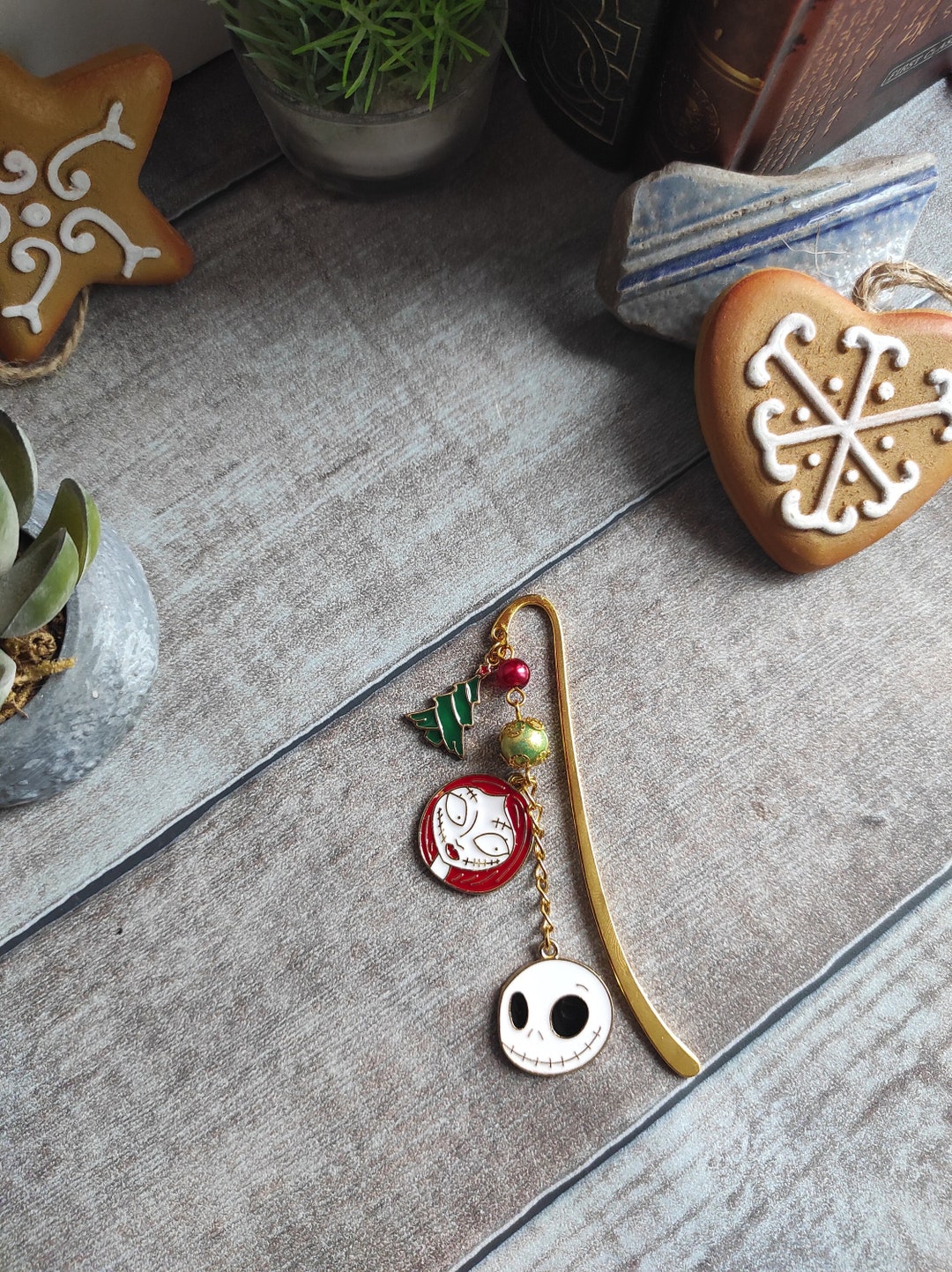Christmas-inspired Bookmark Sally Jack Skellington Mr. - Etsy