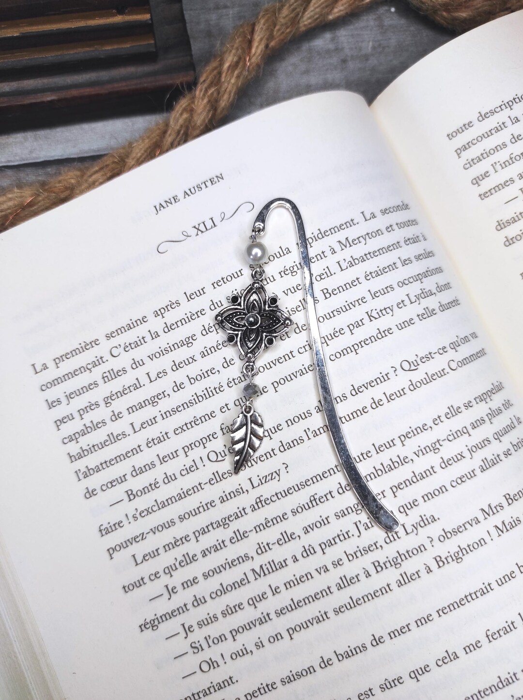 Ornate Royal Bookmark, Silver, With Glass Beads, Medieval Theme - Etsy