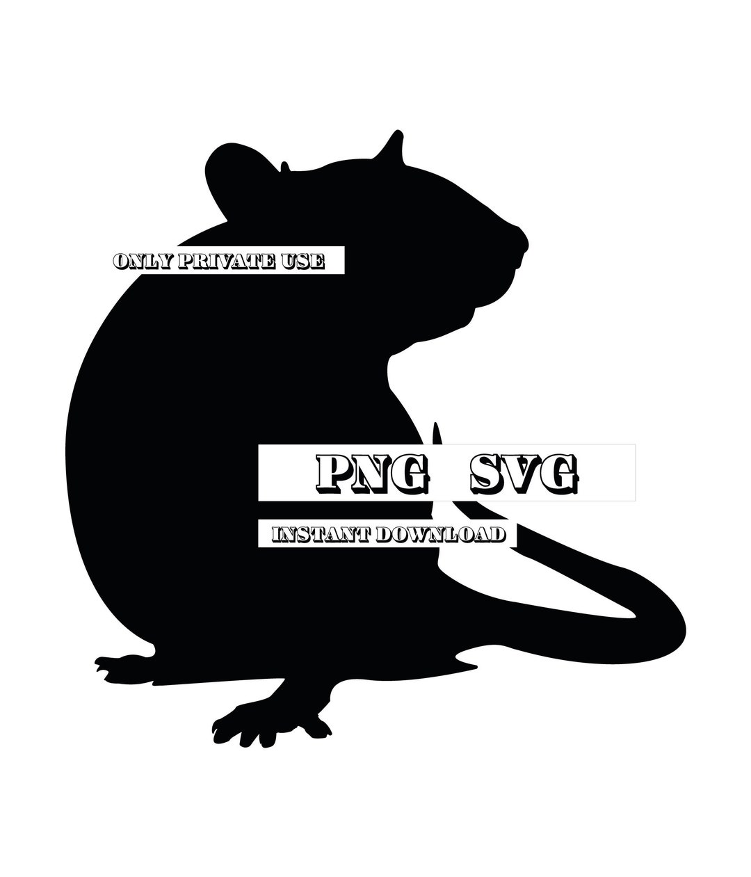 Color Rat Silhouette PNG & SVG Fancy Rats Digital Graphic for Rat ...