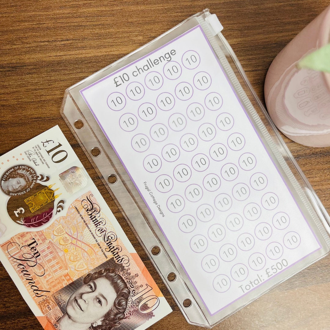 Ten Pound Savings Challenge Low Budget Savings Challenge - Etsy