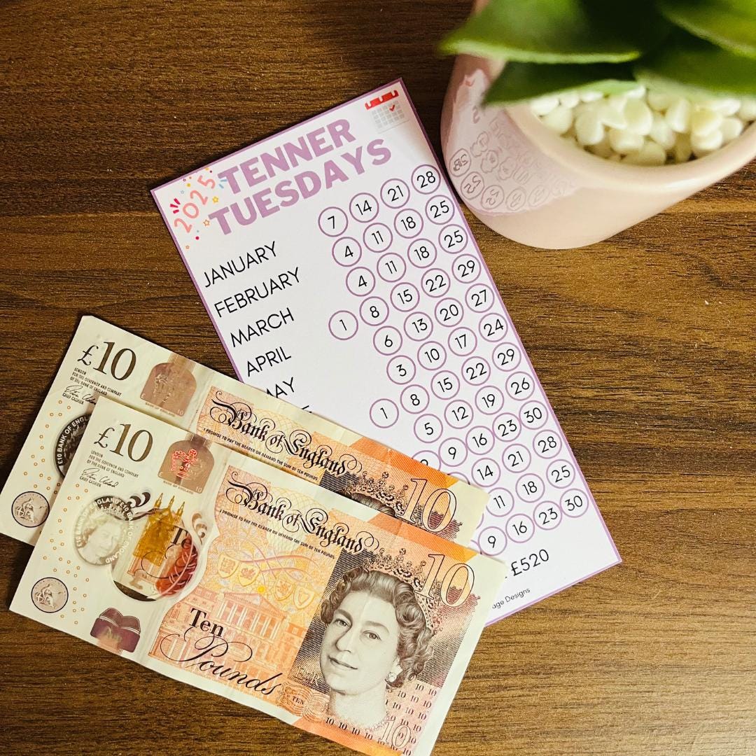 Tenner Tuesdays Savings Challenge | Low Budget Savings Challenge, Cash ...