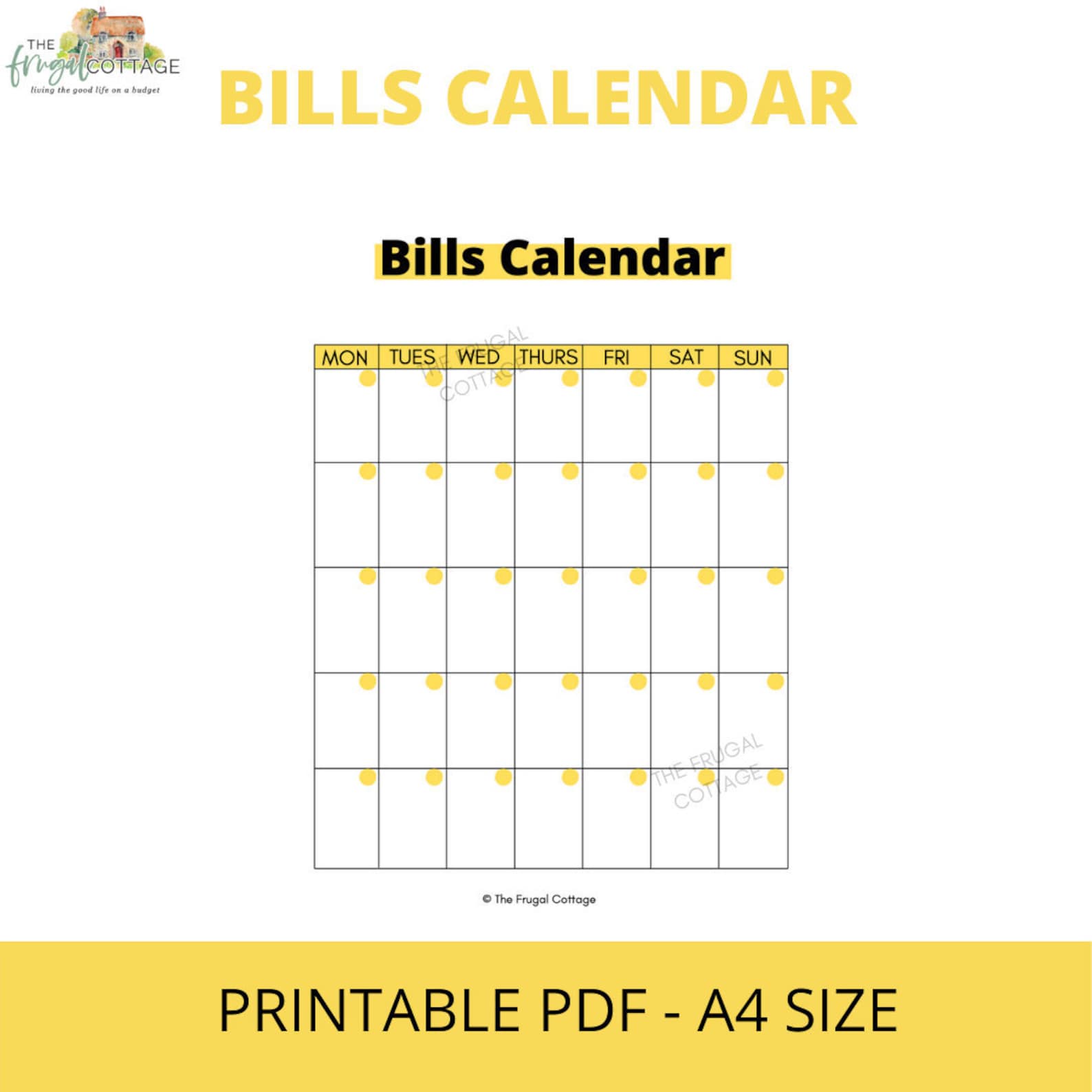 Printable Monthly Bill Calendar | Monthly Bill Tracker, Spending ...