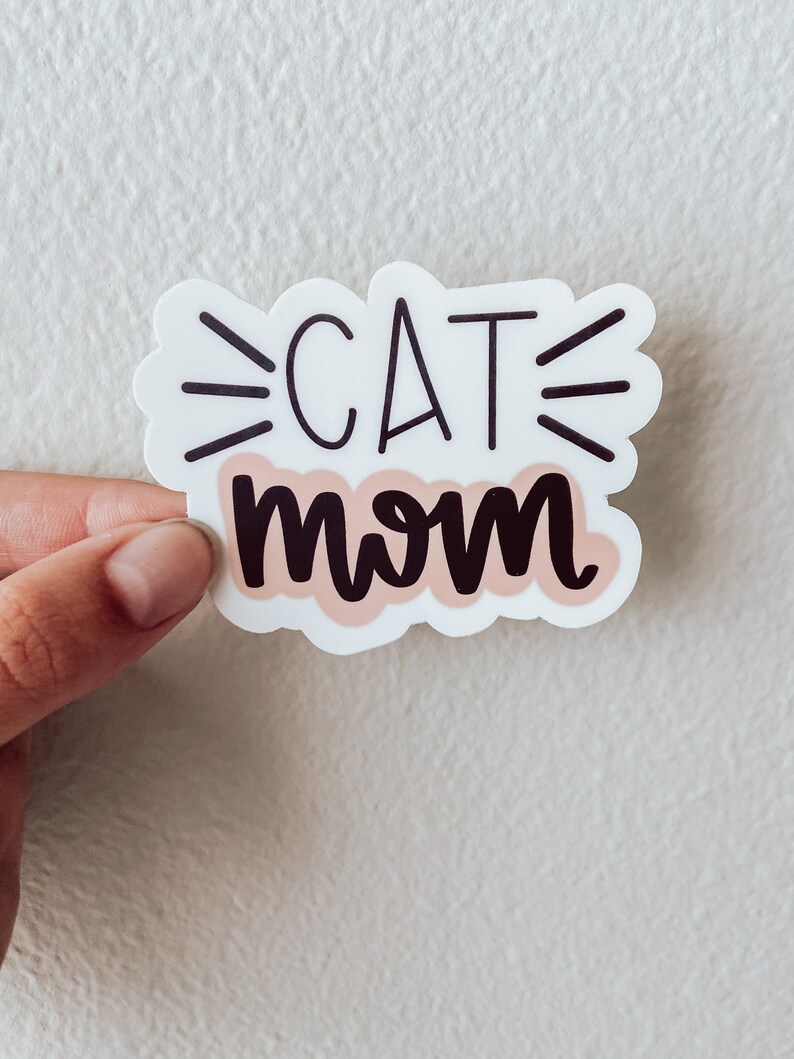 Cat Mom Sticker Gift for Cat Moms Cat Lady Life Cat Mom | Etsy