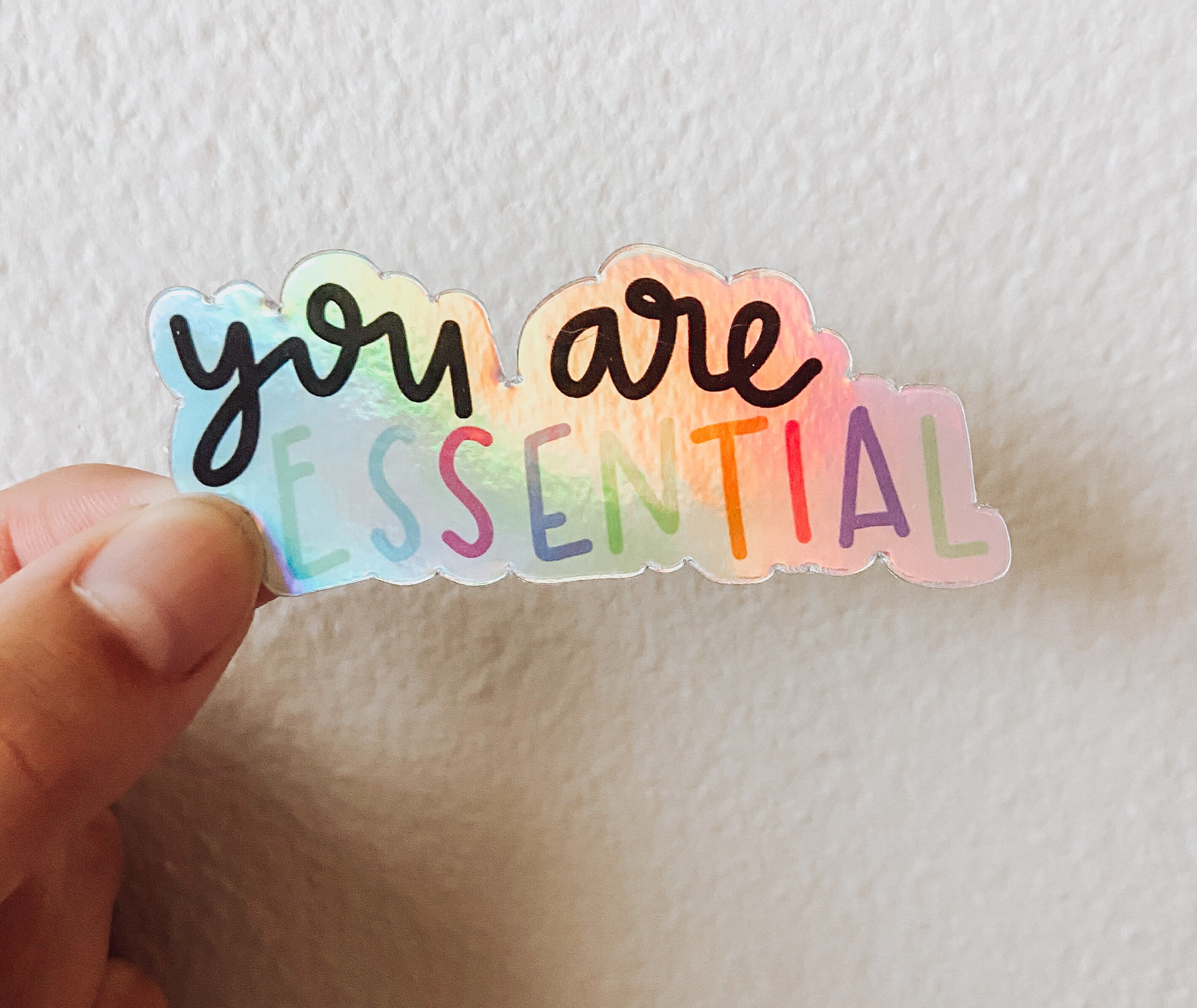 You Are Essential Holographic Sticker Essential Workers | Etsy