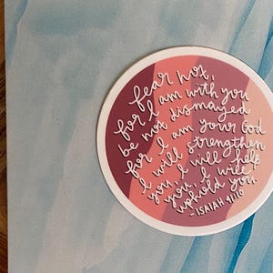 Isaiah 41:10 Sticker, Christian Sticker, Bible Verse Sticker - Etsy