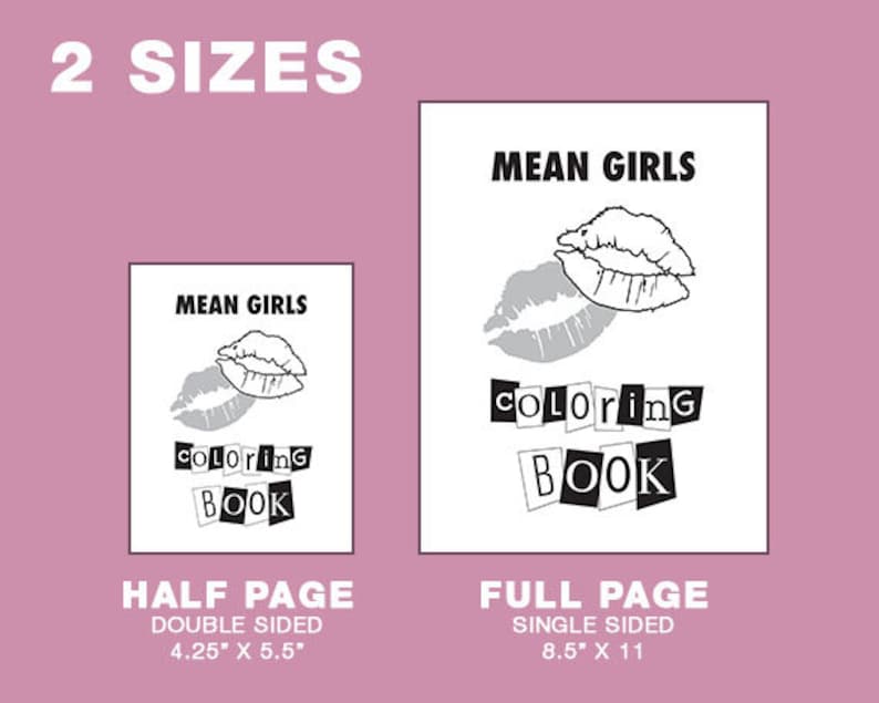 Mean Girls Themed Coloring Activity Book - Etsy