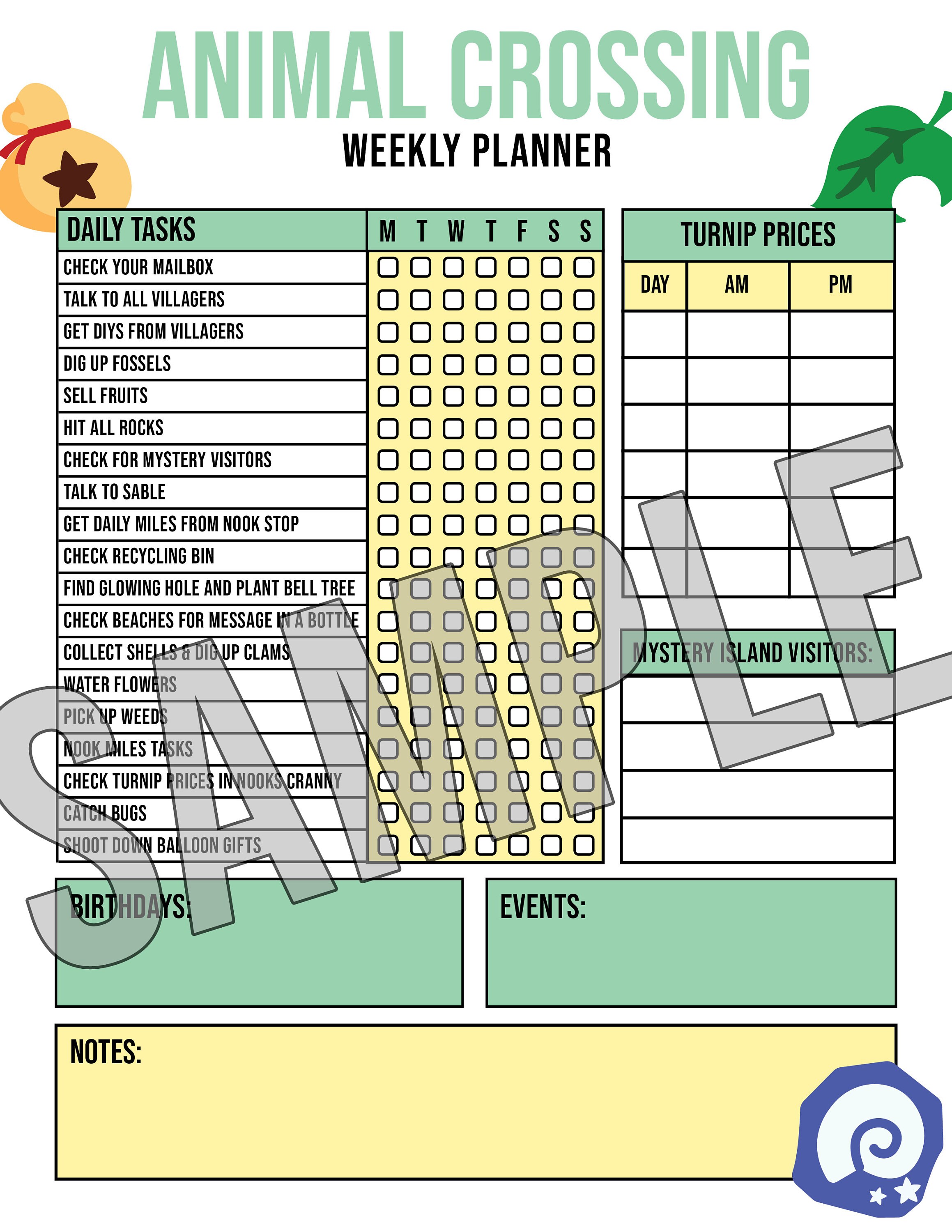 Animal Crossing Printable Bundle Pack - Etsy