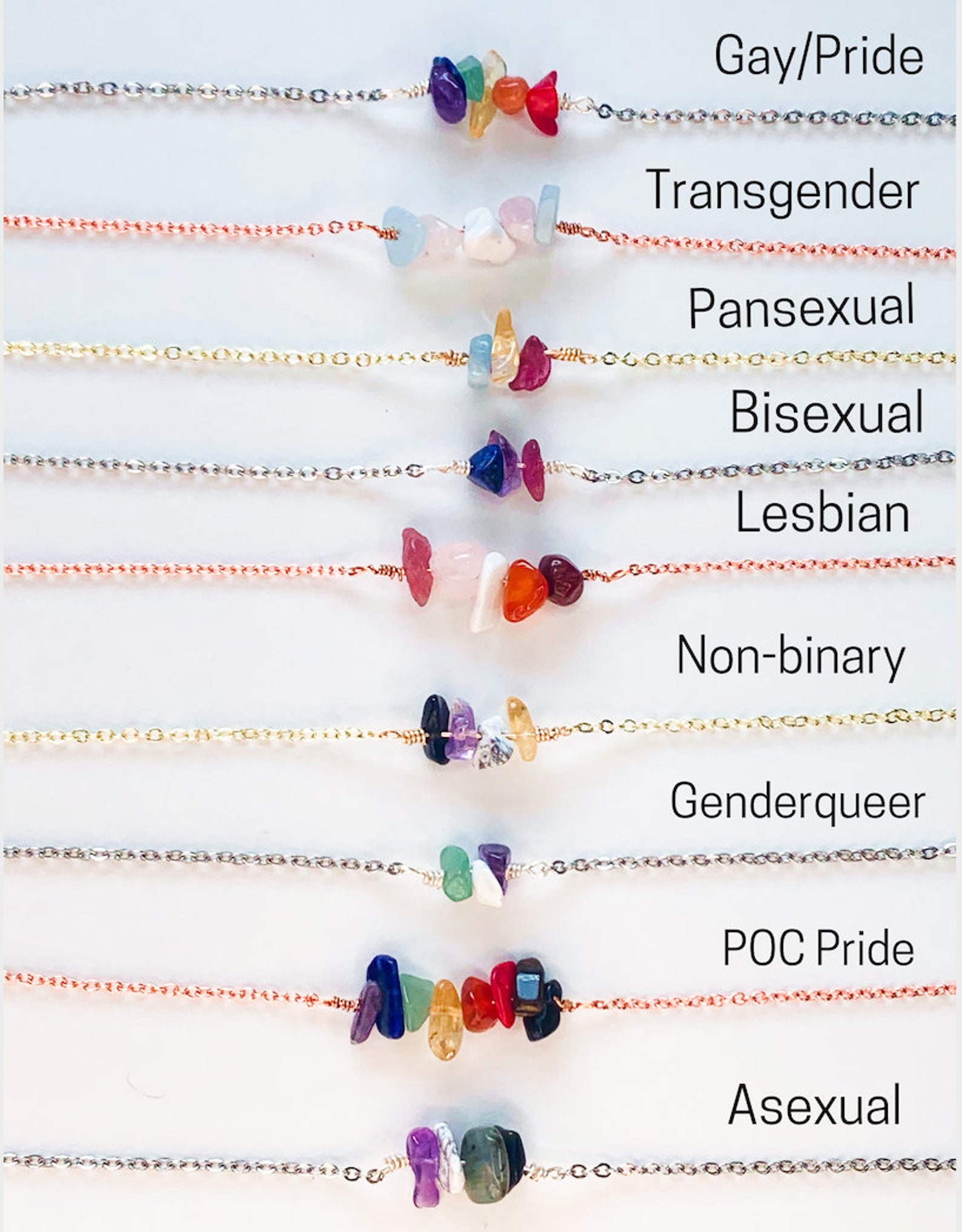 Customizable Pride Crystal Bracelet Silver Gold Rose Gold - Etsy