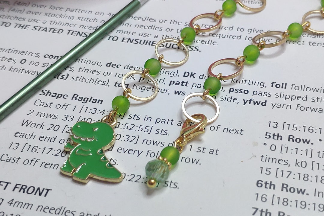 Row Counter, Chain Counter for Knitting, Dinosaur Design - Etsy