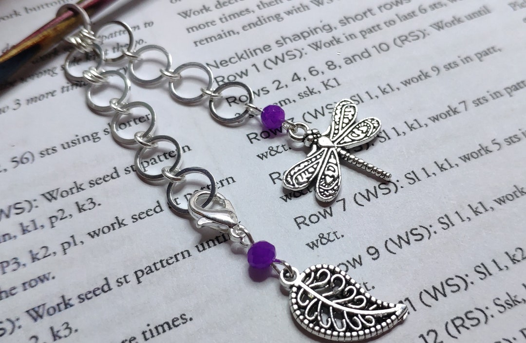 Chain Row Counter, Knitting Counter, Dragonfly Design - Etsy
