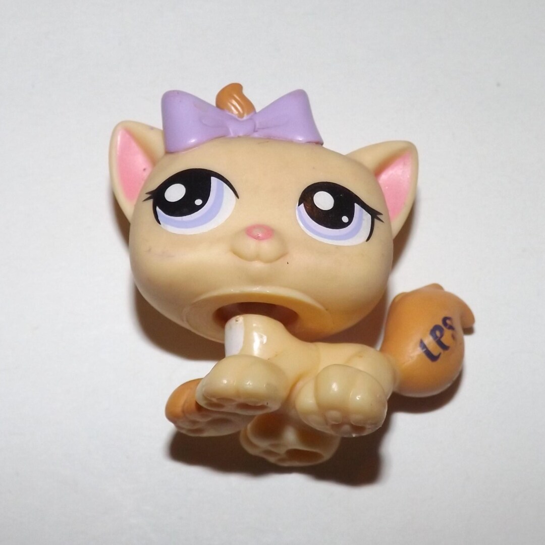 Bow Cat Kitten #1337 Littlest Pet Shop LPS Authentic Vintage 2000s Y2k ...