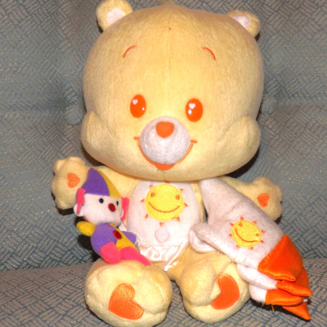 Care Bears 8 Funshine Bear Cub Baby 2004 Sun Sunshine Plush Collector ...