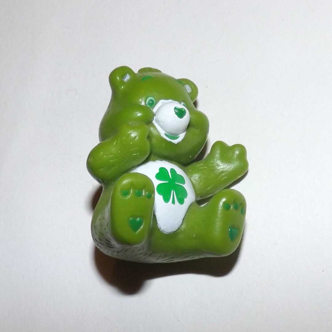 Care Bears Good Luck Bear 1.5 Inch Mini Plastic Teddy Bear Vintage PVC ...