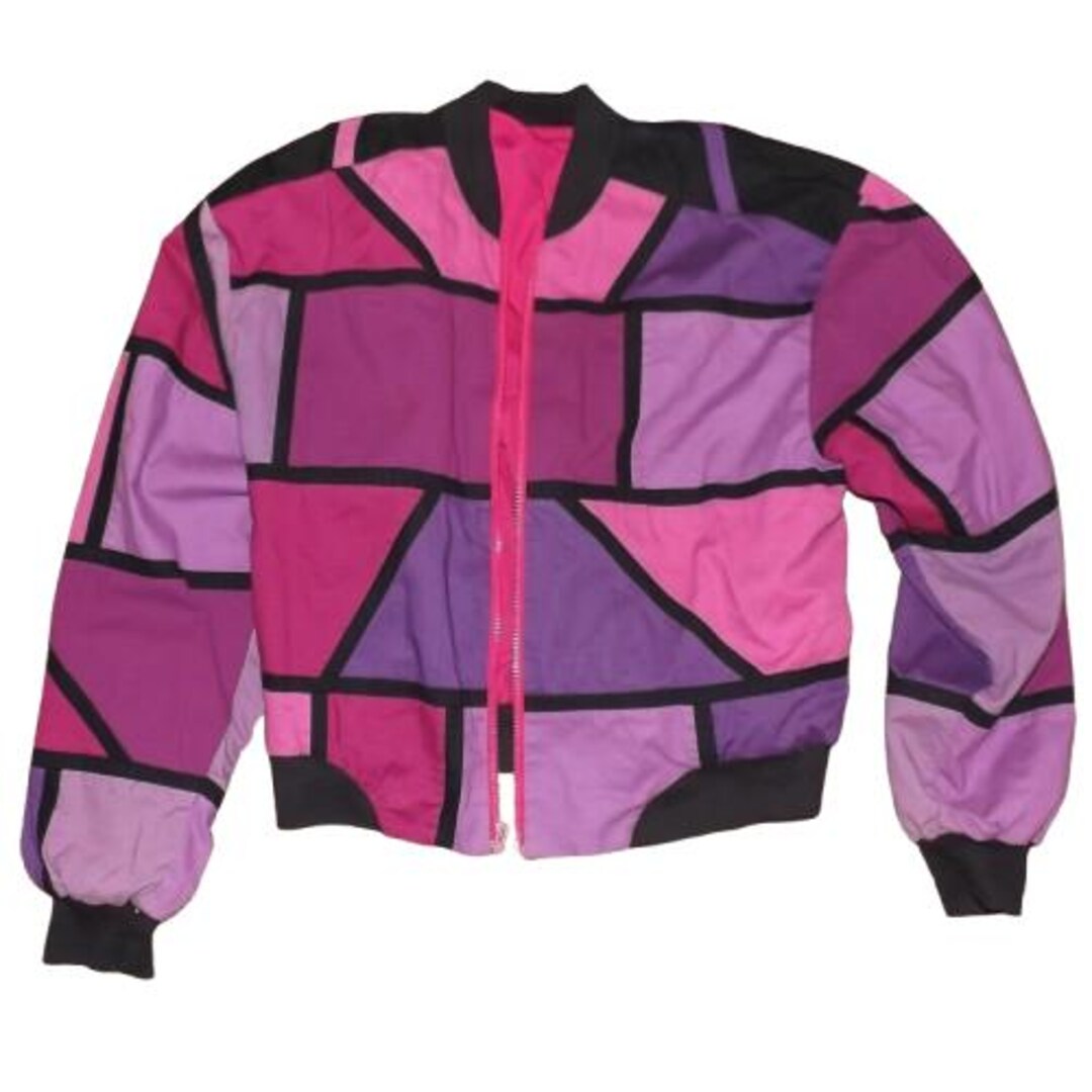 90s Vintage Colorful Blocky Color Block Windbreaker Bomber Jacket 80s ...