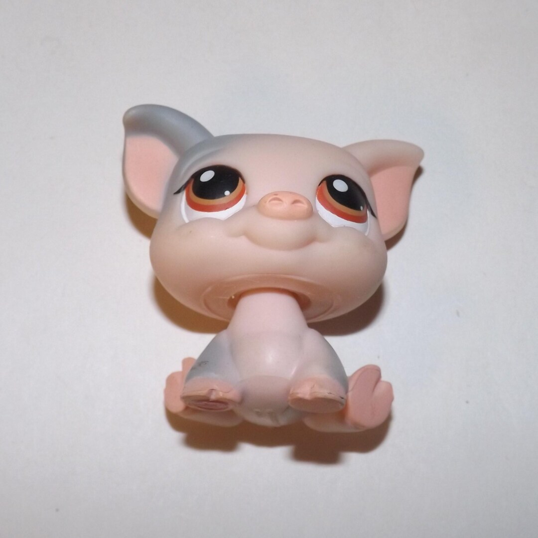 Pink Spotted Grey Pig 259 Original Littlest Pet Shop LPS Authentic ...