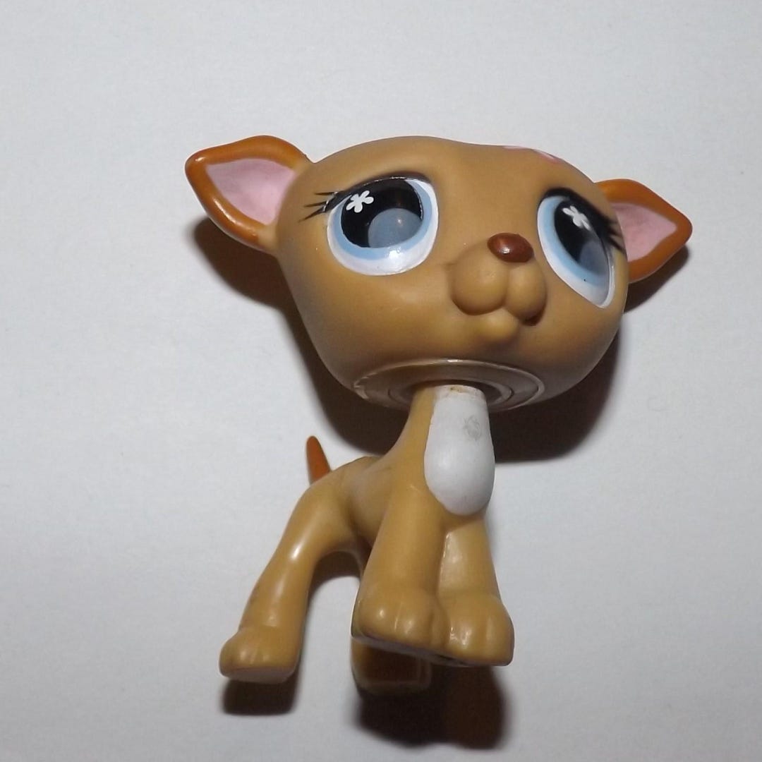 Greyhound Dog #498 G1 First Gen Littlest Pet Shop LPS Authentic Vintage ...