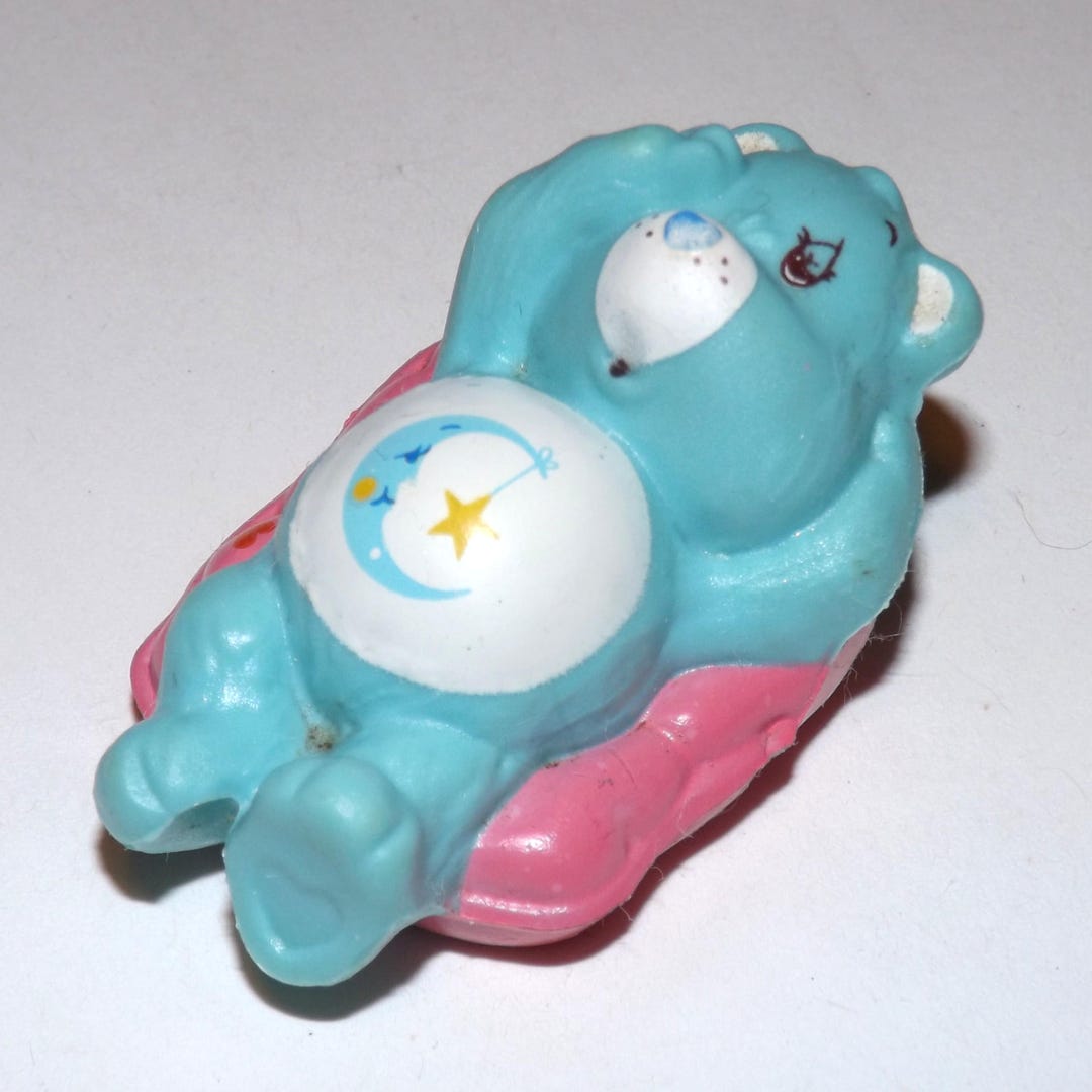 Care Bears 1983 Bedtime Bear Moon Sleeping 2 Inch Mini Plastic Vintage ...
