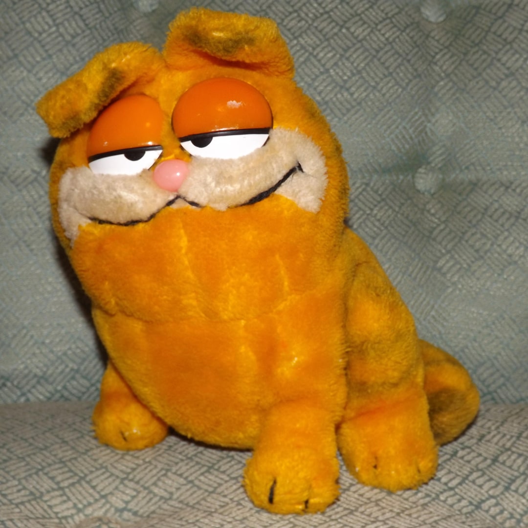 Large Garfield Plush Vintage Dakin Toy Cute Cat 9 1/2" Collectible ...