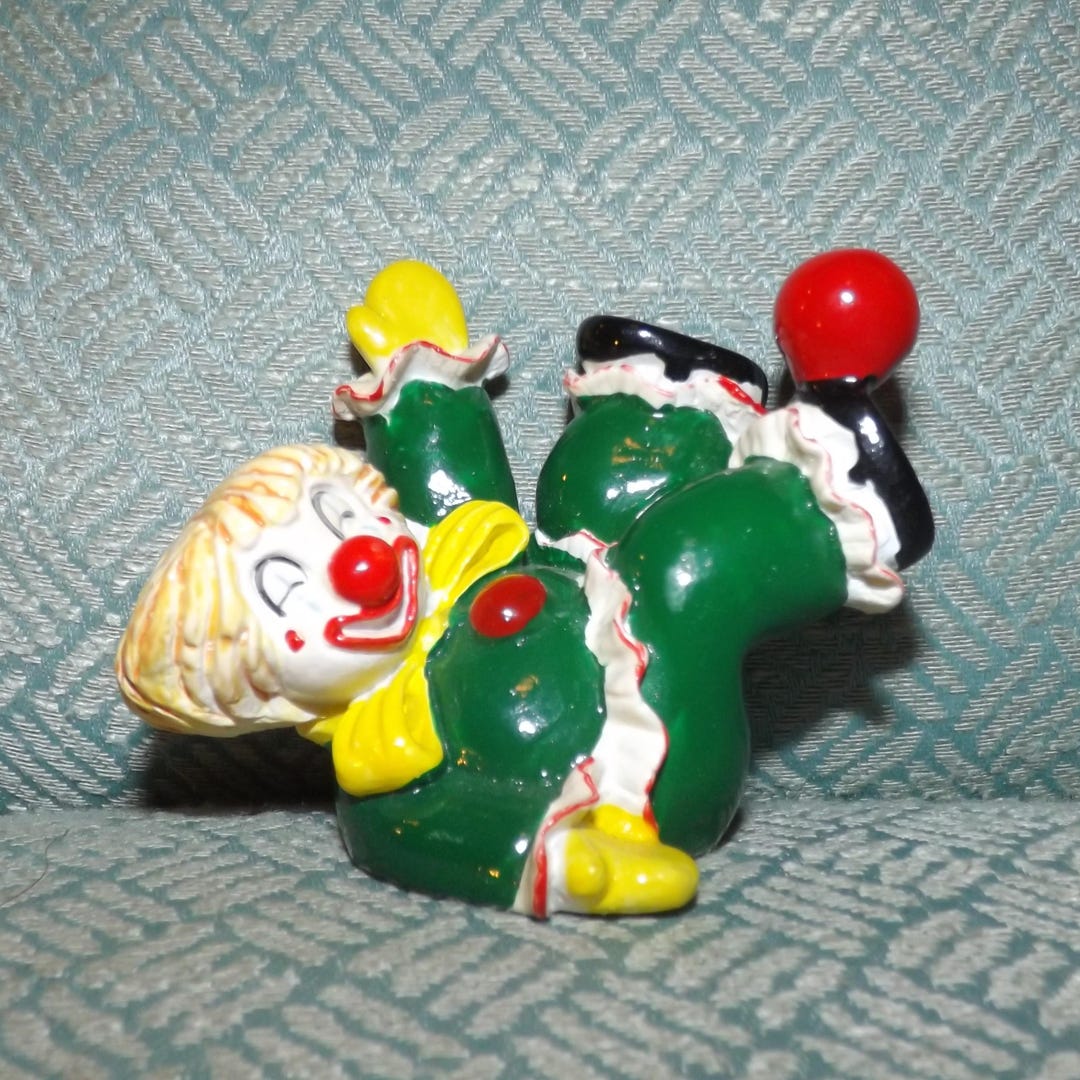 Vintage 1983 George Good Tumbling 3" Clown 80s 1980s Cute Clowns Decor ...
