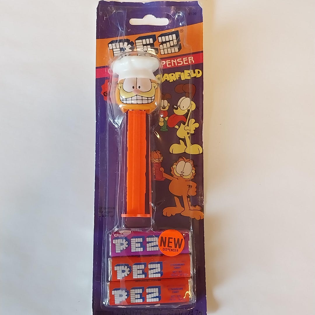 Vintage Garfield Pez Dispenser 90s Vtg New in Package NIB Retro Candy ...