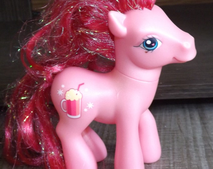 MLP My Little Pony Soda Float Drink Tinsel Hair Pink 2006 Hasbro 2000s ...