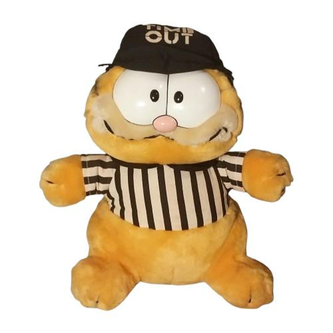 Vintage Plush Garfield the Cat Referee Toy Cute Cat 9" Collectible ...