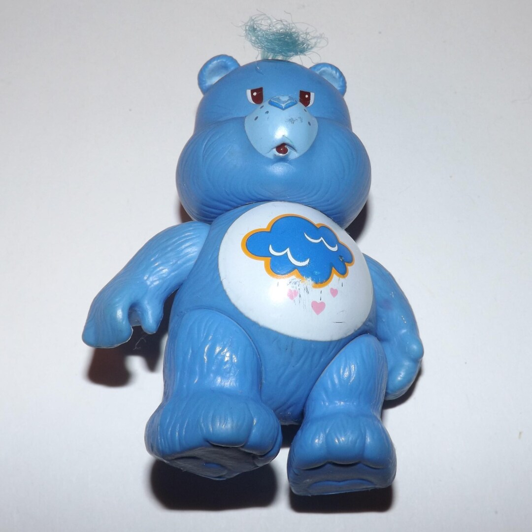 Care Bear Grumpy Bear Poseable 3 PVC Mini Figure 1980s 80s Teal ...