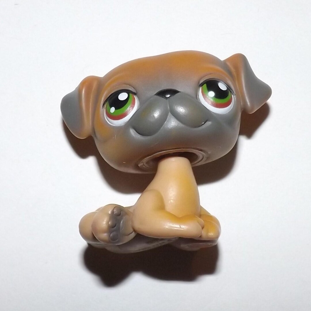 Pug Puppy Dog 2 1221 G1 First Gen Littlest Pet Shop LPS Authentic ...