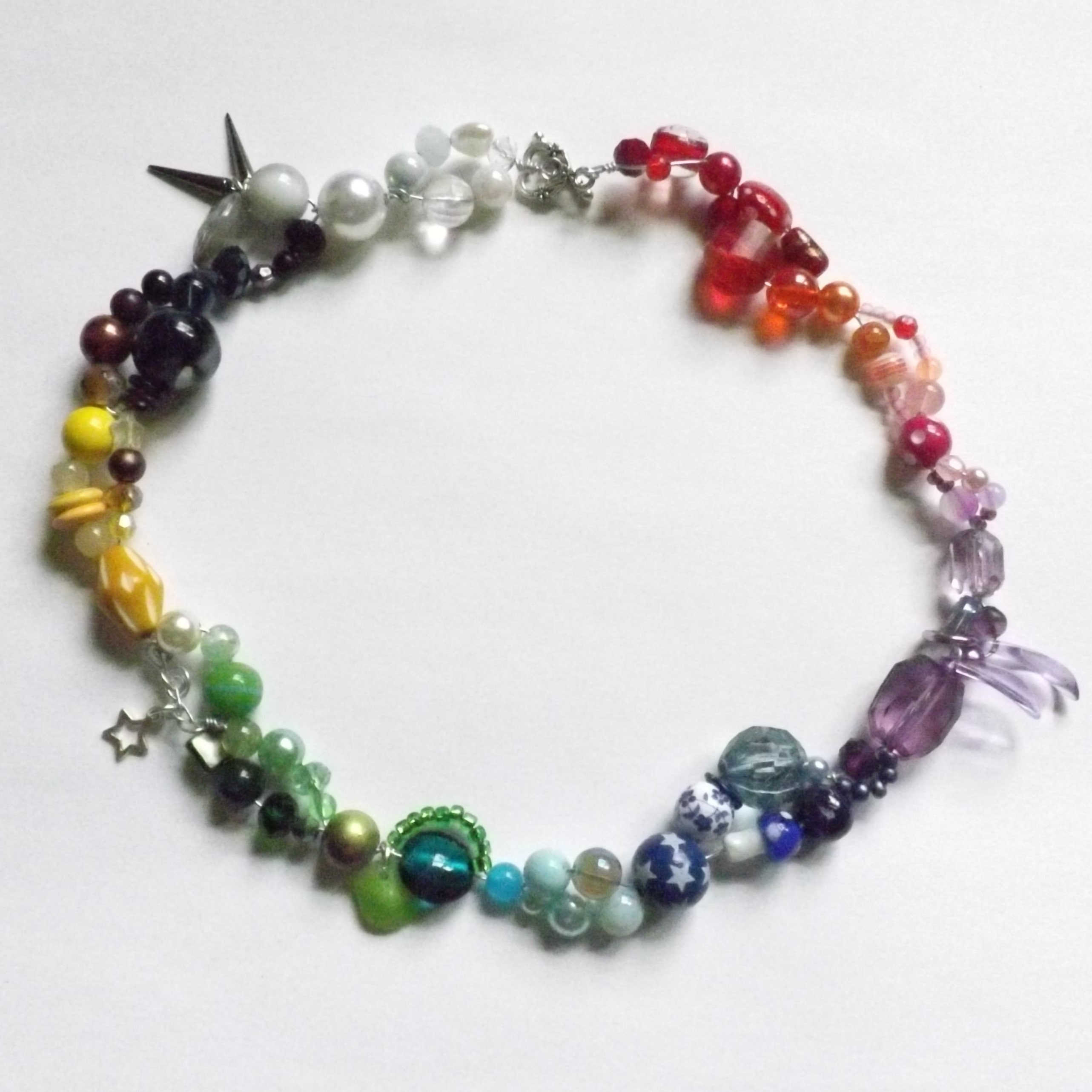 Colorful Big Cluttercore Maximalist Necklace Cross Charm Necklace ...